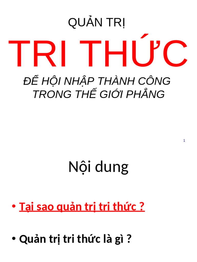 Quan Tri Tri Thuc 2 | PDF