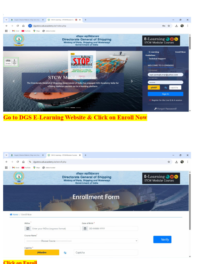 Procedure For New PSSR Course | PDF