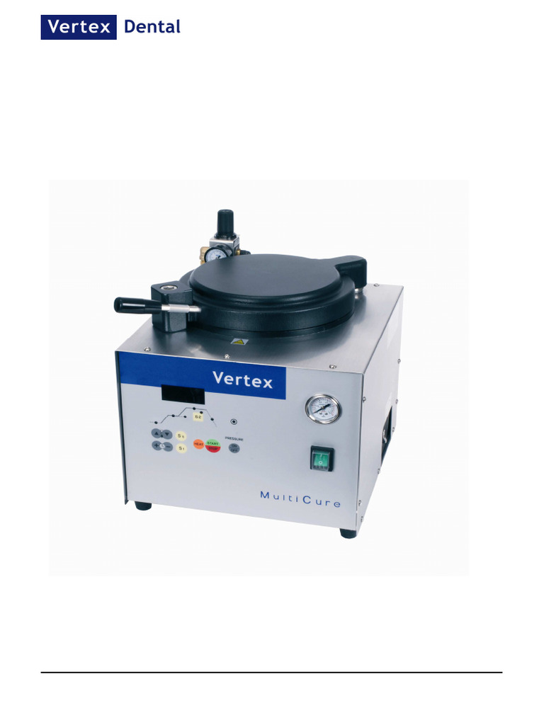 Vertex MultiCure Machine User Manual | PDF | Manufactured Goods ...