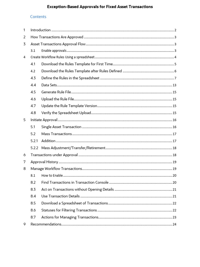 Fixed Asset Approval Workflow Guide | PDF | Spreadsheet | Computer File