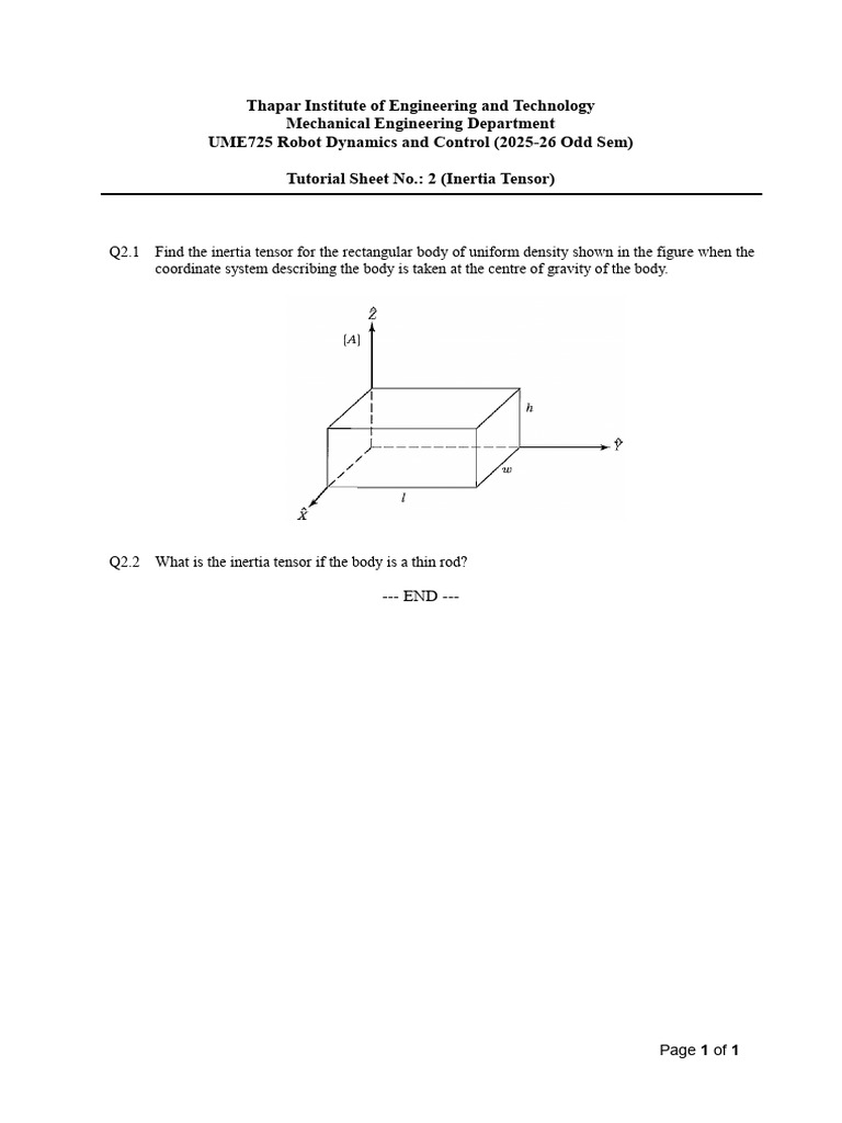 Tutorial Sheet 2 | PDF