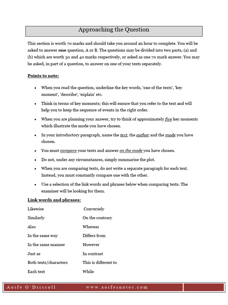 Comparative Study Writing Notes | PDF | Camera