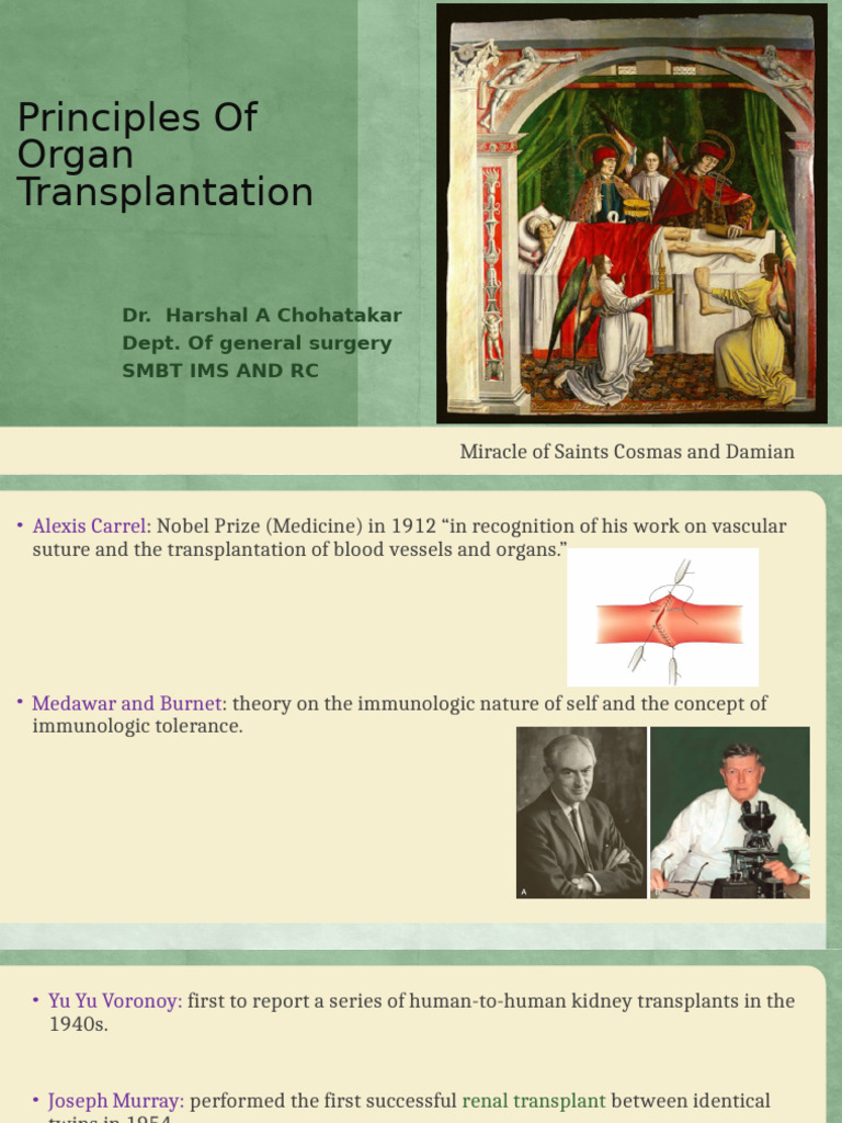 Principles of Organ Transplantation | PDF | Transplant Rejection ...