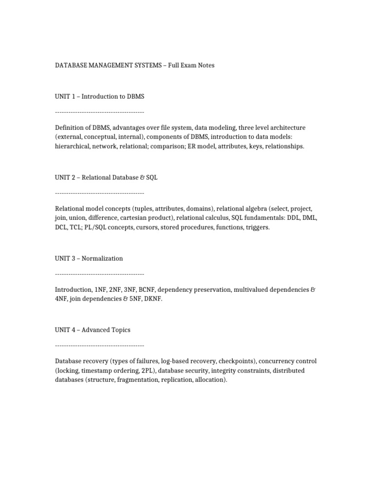 Dbms Notes | PDF