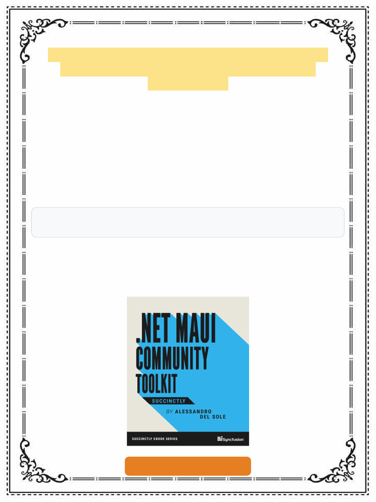 NET MAUI Community Toolkit Succinctly Alessandro Del Sole ebook no ...