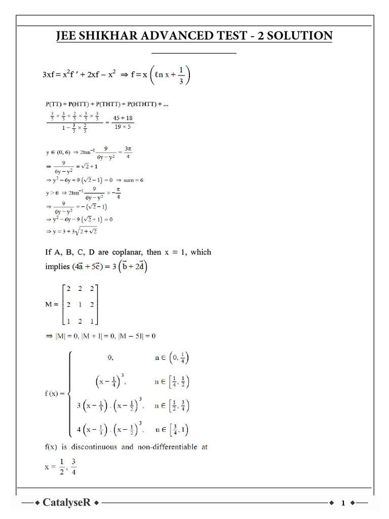 008 Jee Shikhar Advanced Solution (10.12.25) | PDF | Colloid | Phases ...