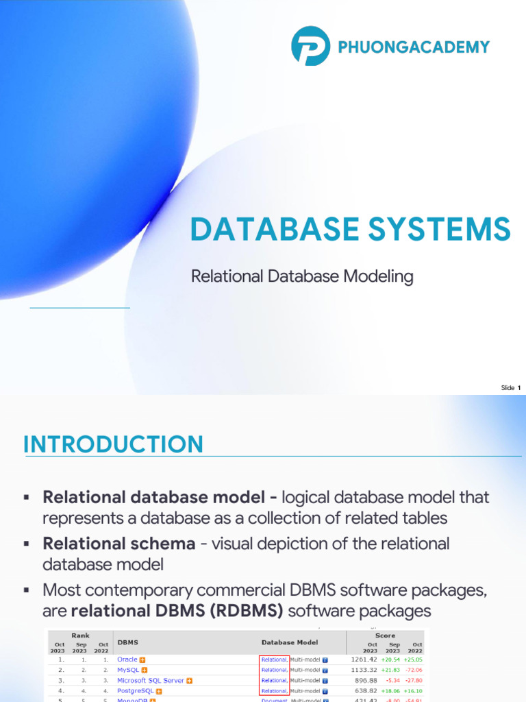 3. Database Systems - Relational Database Modeling | PDF | Relational ...