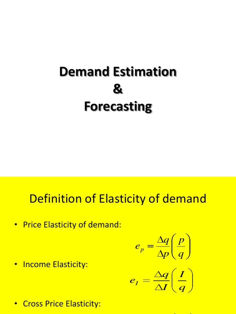 3A Demand Estimationl | Download Free PDF | Forecasting | Errors And Residuals