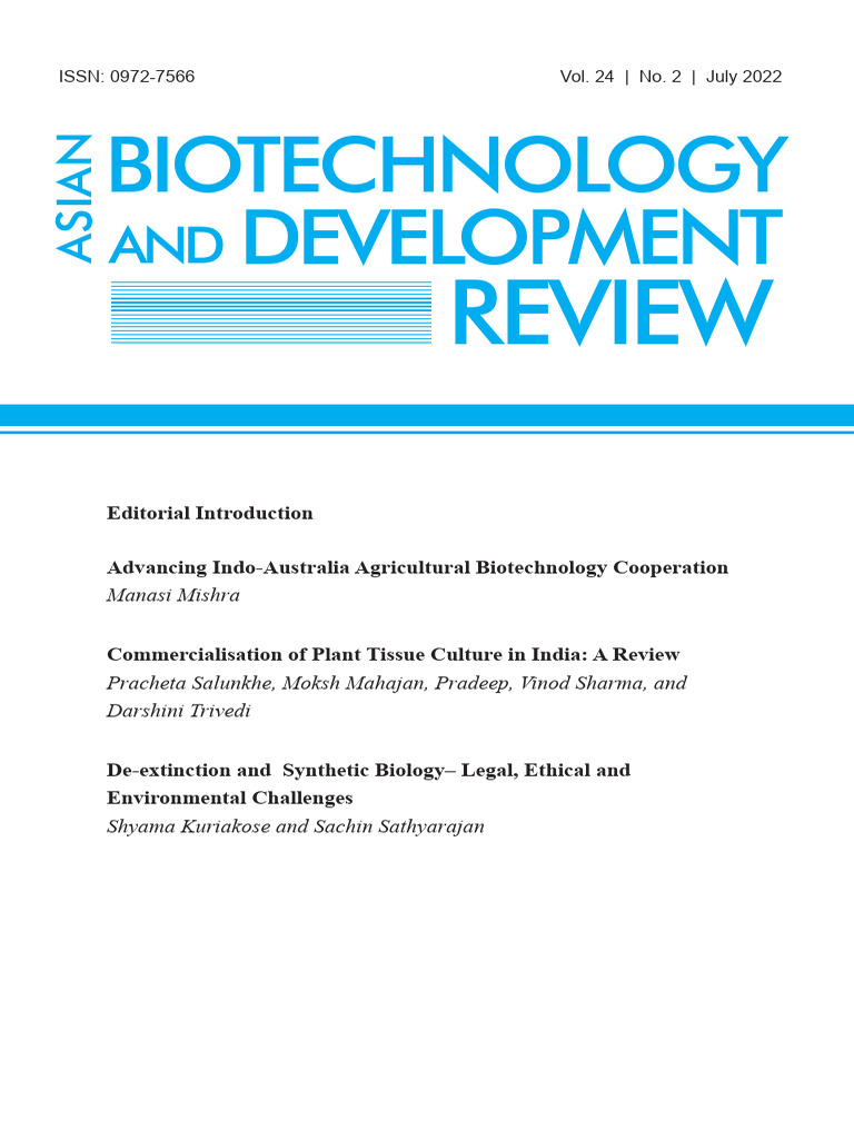 De-Extinction and Synthetic Biology - Legal, Ethical and Environmental ...