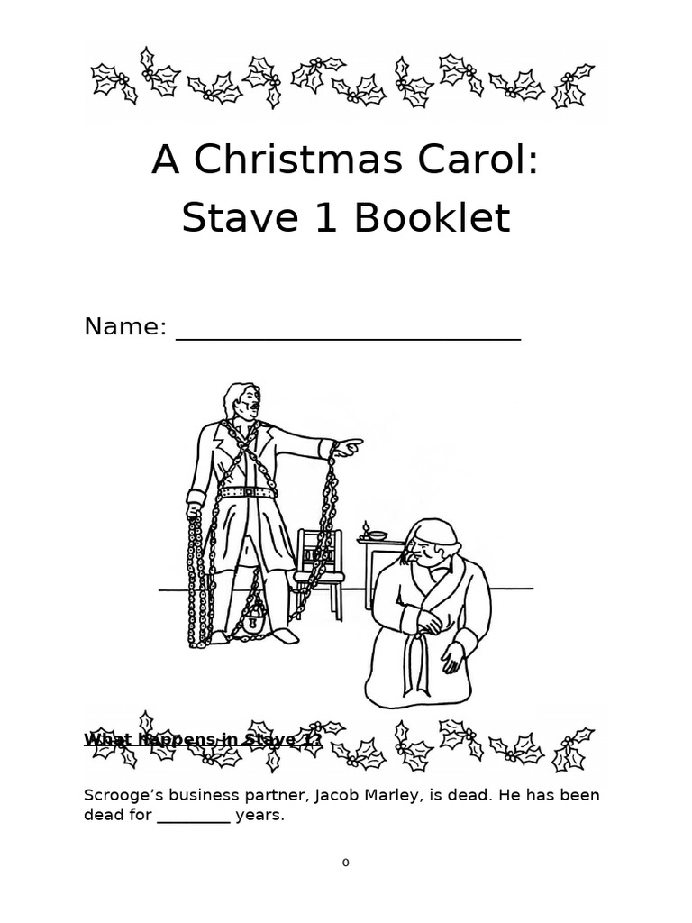 A Christmas Carol Stave 1 | PDF | Ebenezer Scrooge | Jacob Marley
