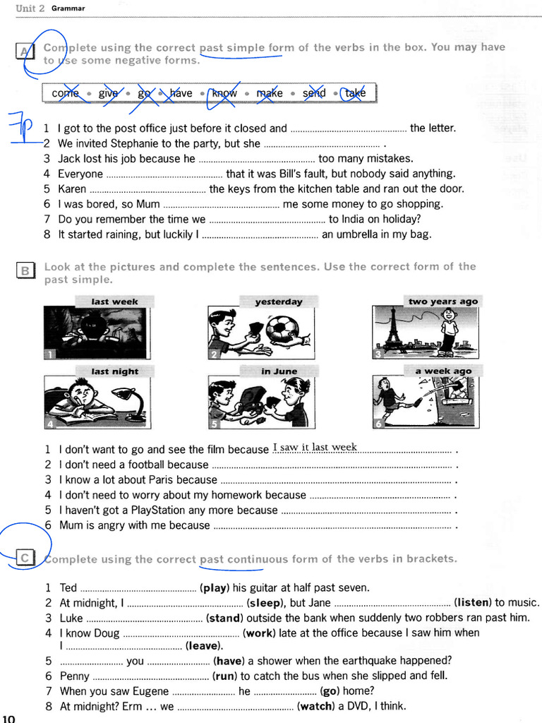 Unit 2 Past Simple & Continuous | PDF