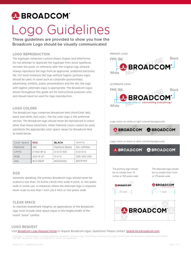 Broadcom Logo Usage Guidelines | PDF | Logos | Vision