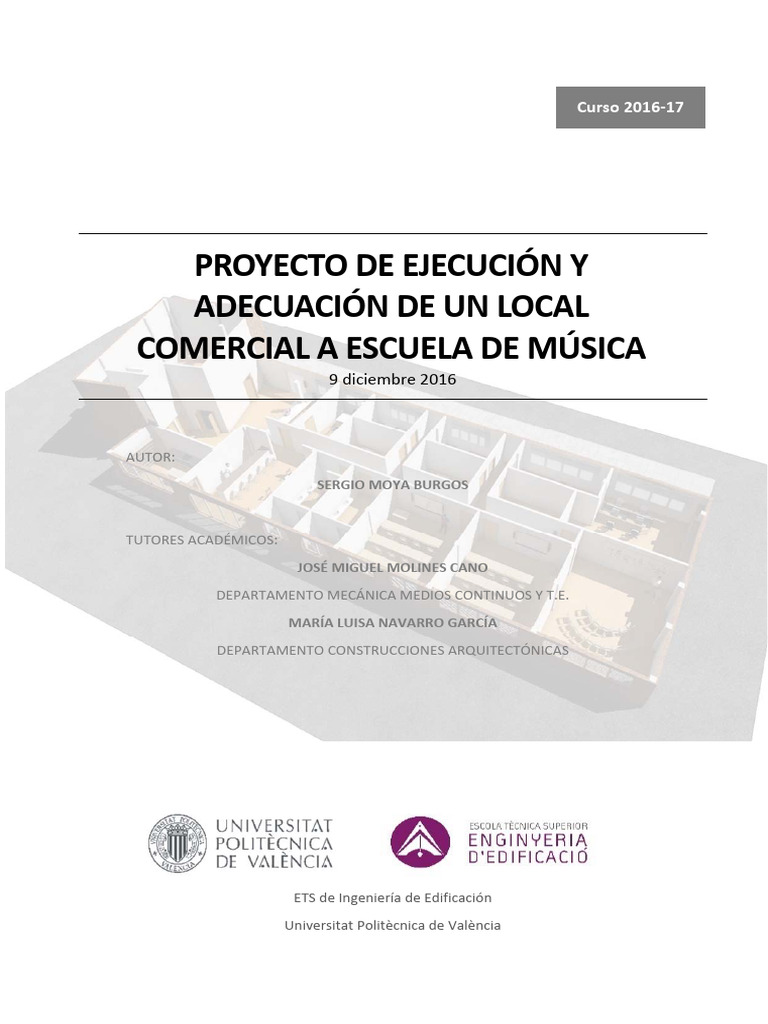 Moya - Proyecto de Ejecución y Adecuación de Un Local Comercial a ...
