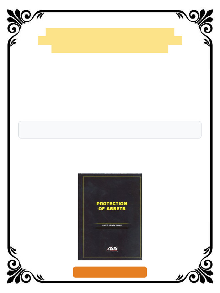 Protection of Assets Investigation Michael E. Knoke Ebook Redesigned ...