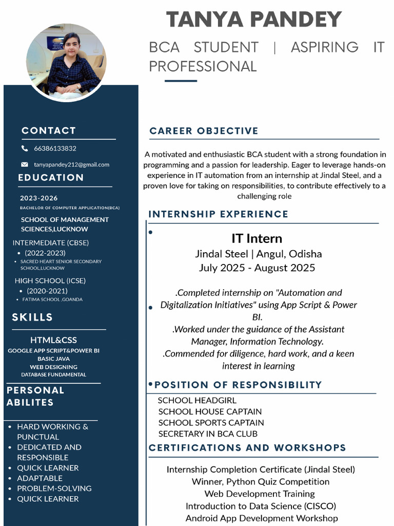Blue Simple Professional CV Resume | PDF