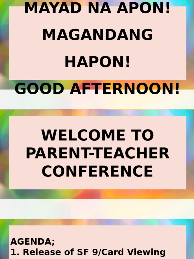 Parent-Teacher Conference Agenda 2025 | PDF