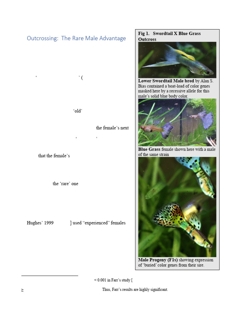 Rare Male Advantagea | PDF | Fertilisation | Genetics