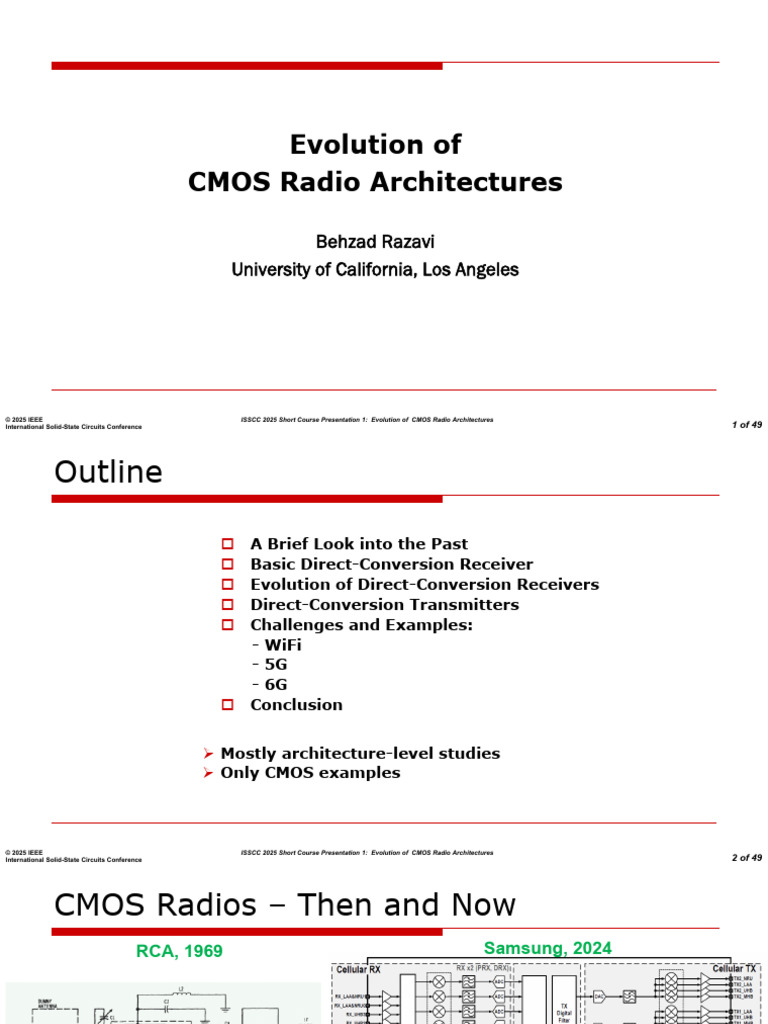 CMOS Radio Architecture Evolution | PDF | Cmos | Electrical Circuits