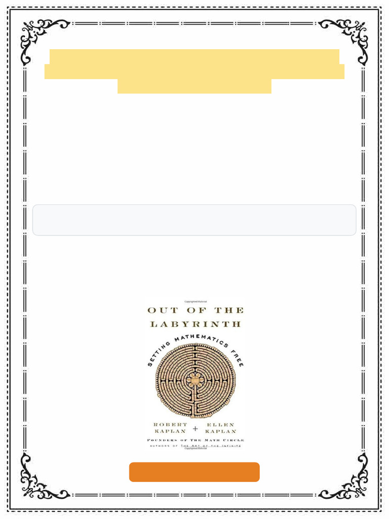 Out of the Labyrinth Setting Mathematics Free 1st Edition Robert Kaplan ...