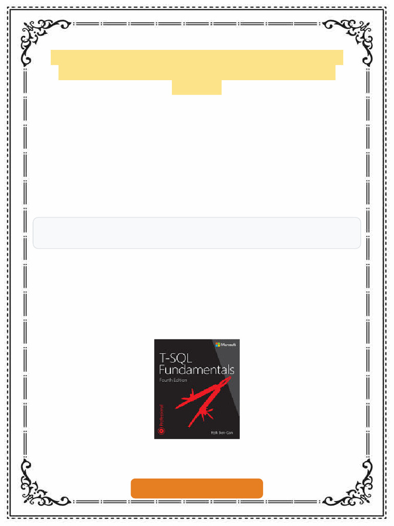 T-SQL Fundamentals, Fourth Edition Itzik Ben-Gan ebook one stop ...