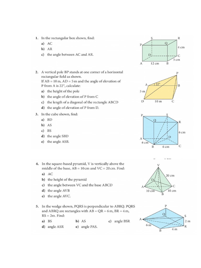 Revision For 3D Problems and MS | PDF