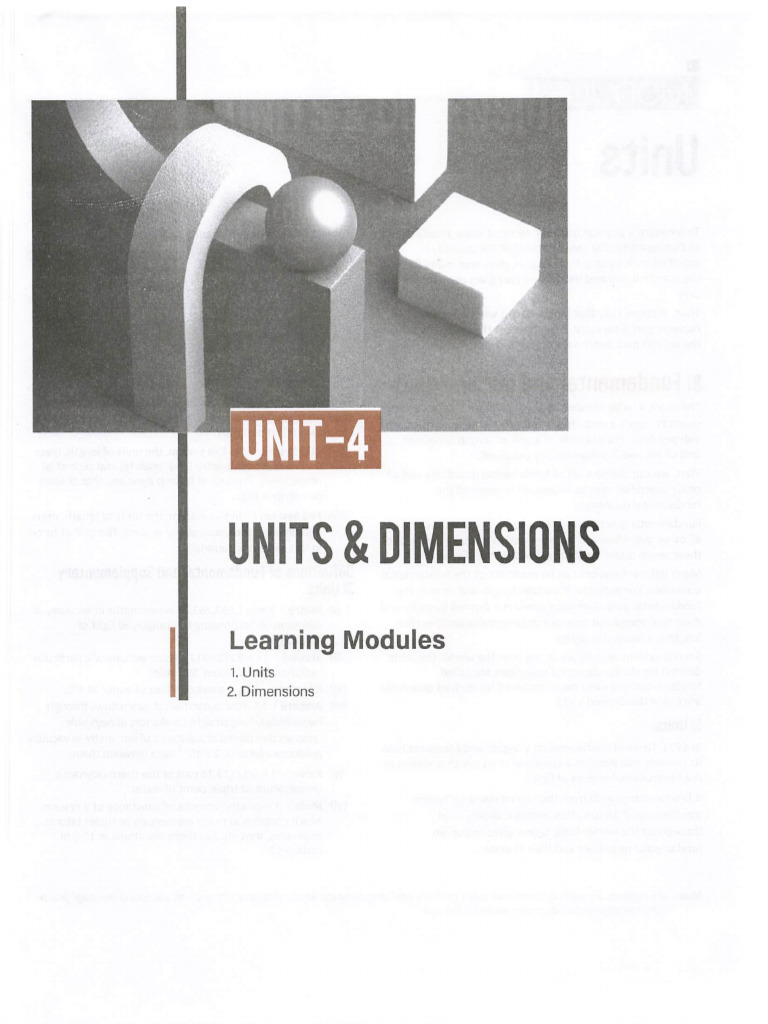 Units and Dimensions Overview | PDF | International System Of Units | Force