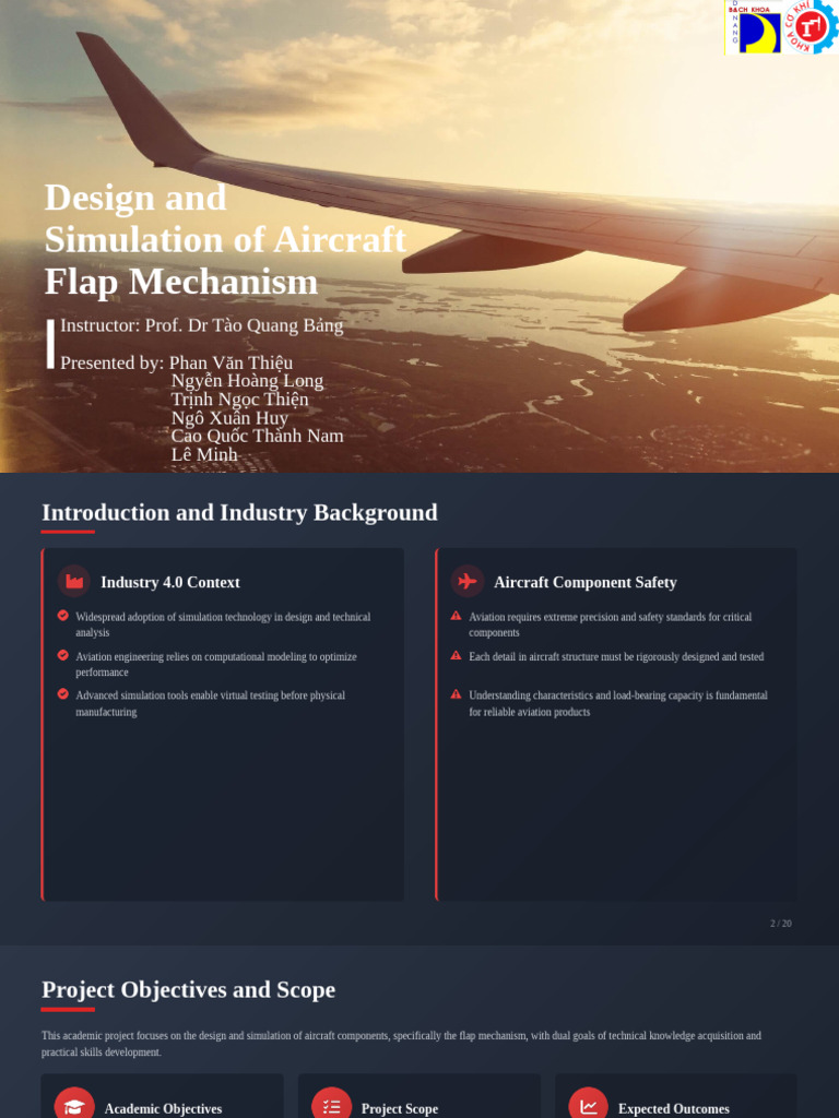 Design and Simulation of Aircraft Flap Mechanism (Thien Da Sua) | PDF ...