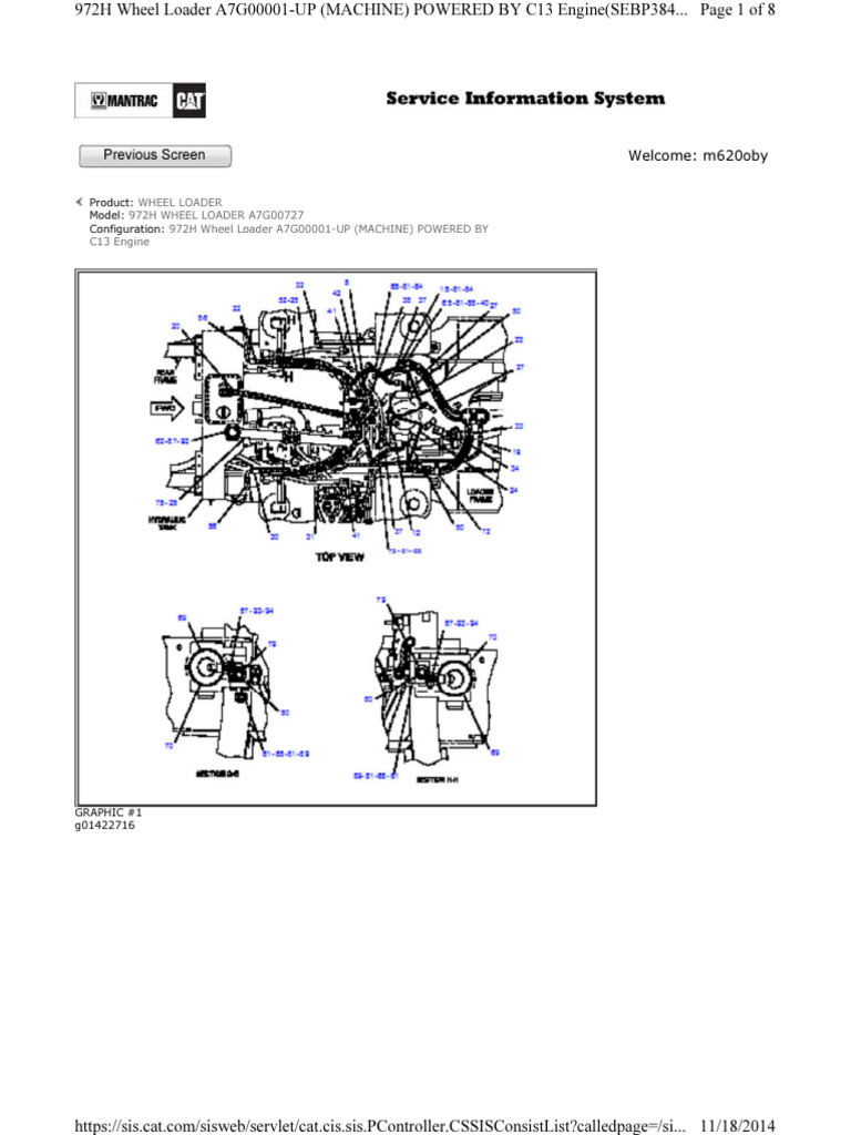 Previous Screen: Wheel Loader 972H WHEEL LOADER A7G00727 972H Wheel ...