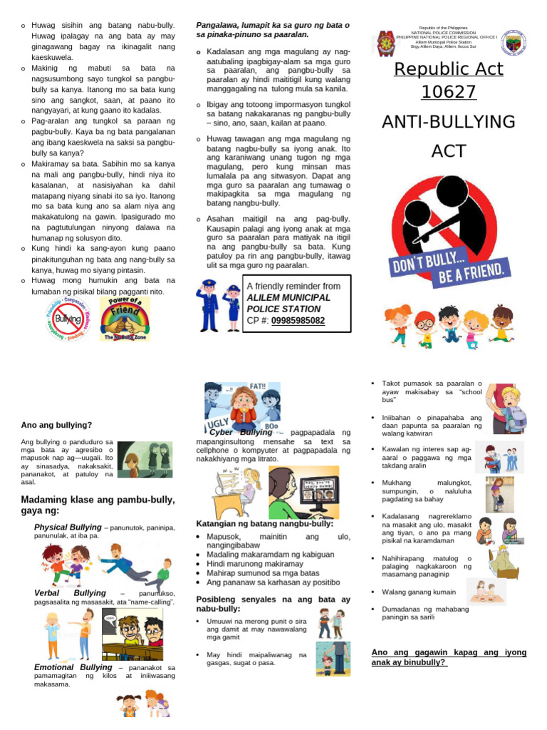 Anti Bullying Tagalog | PDF