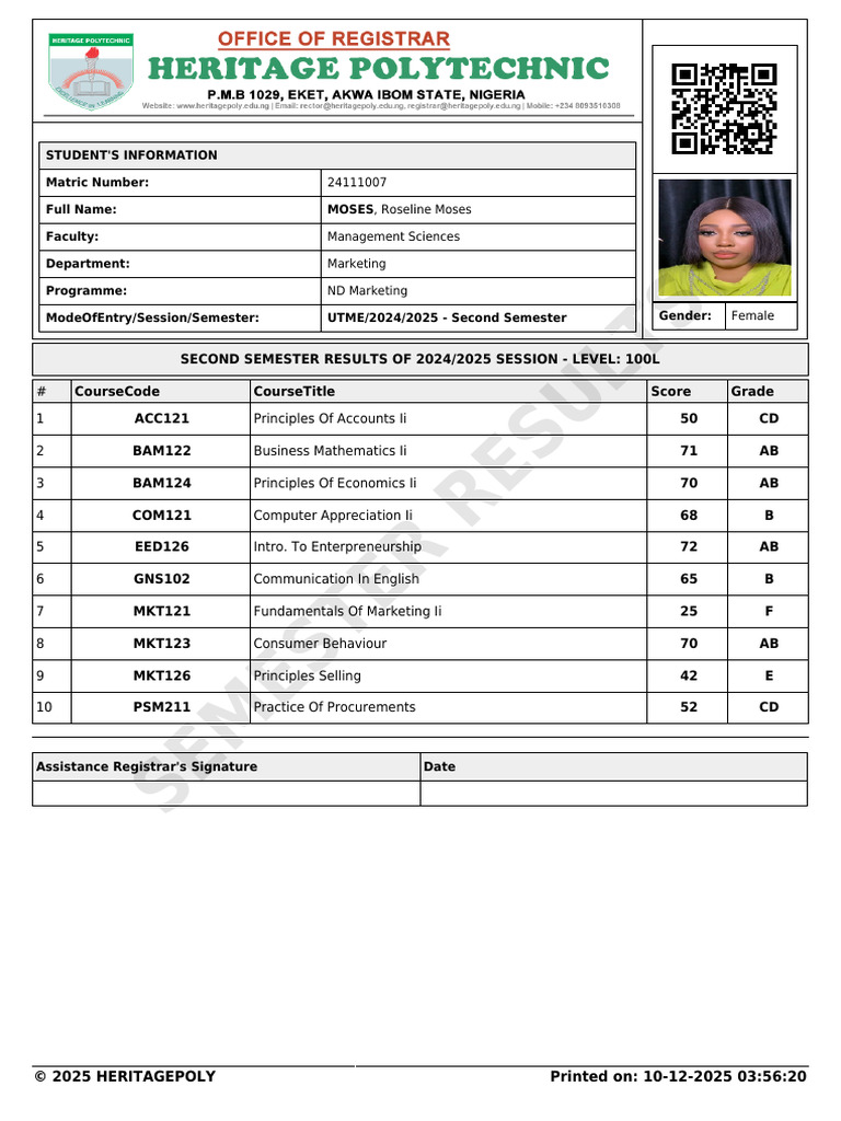 Semester Results | PDF
