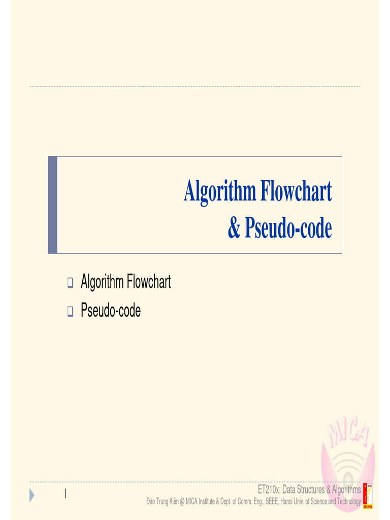02. Algorithm Flowchart & Pseudocode | PDF | Algorithms | Software Engineering