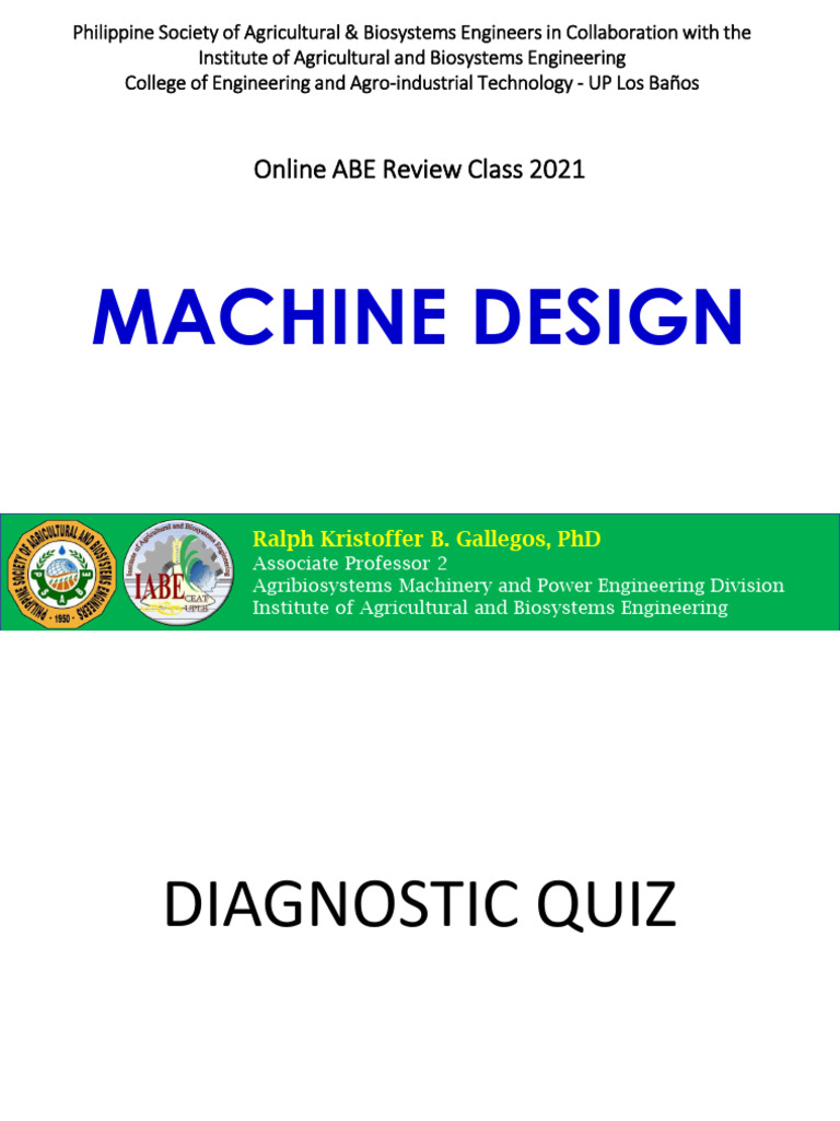55-Diagnostic Quiz 2 | PDF | Gear | Belt (Mechanical)