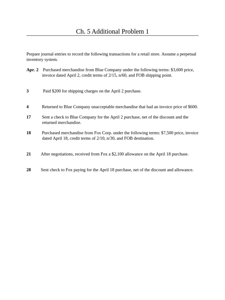 Additional Problem 1 2 | PDF
