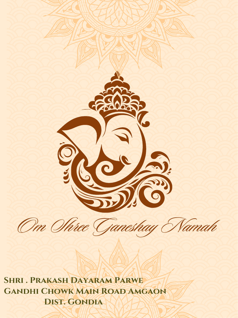 Sagar Prakash Parwe Invitation0 | PDF