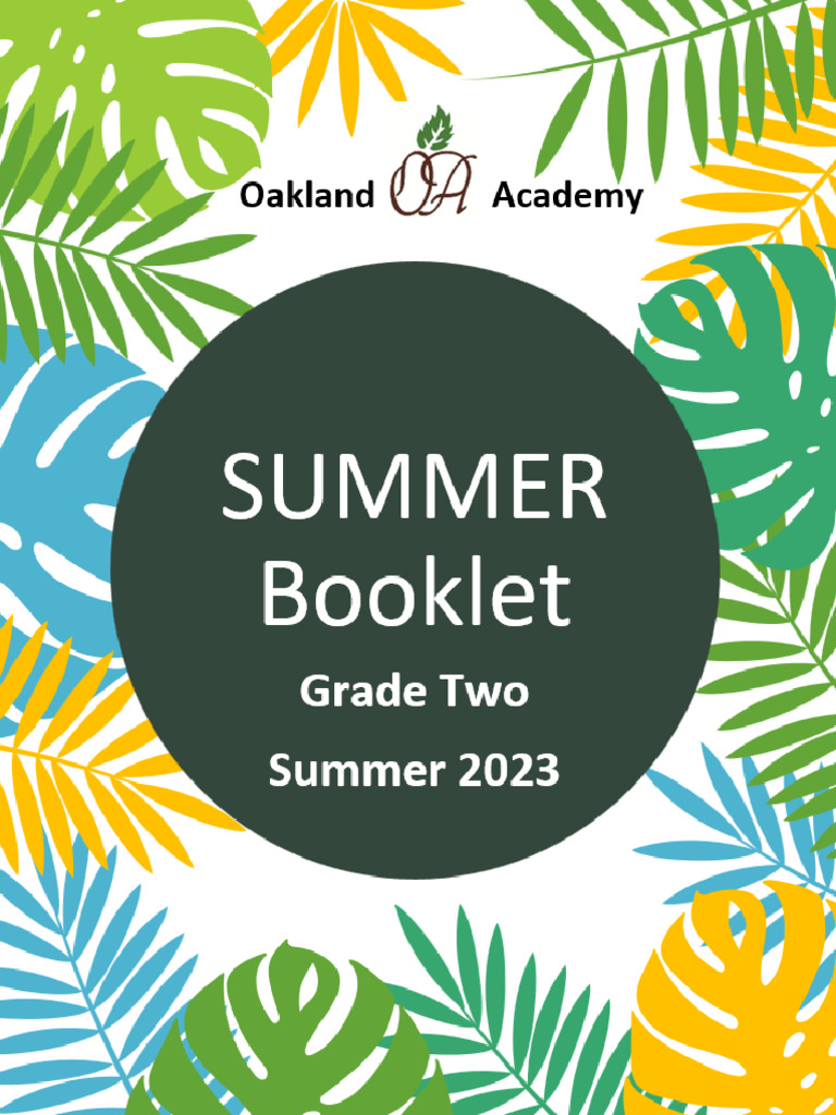 Summer Booklet Grade One English | PDF