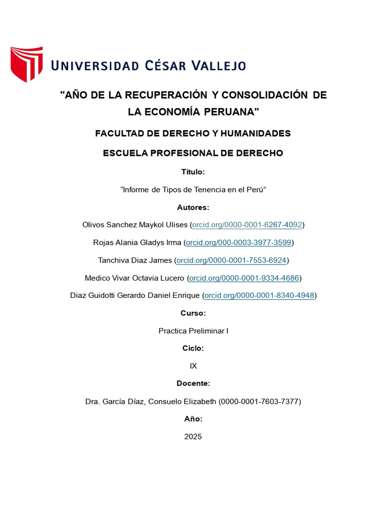 Informe Tipos de Tenencia | PDF | Derechos de los niños | Divorcio