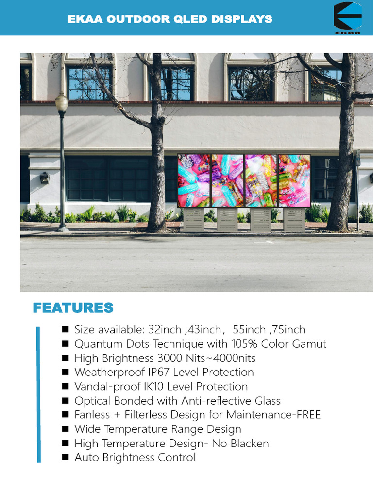 Catalog - EKAA Outdoor QLED Displays-V2 | PDF