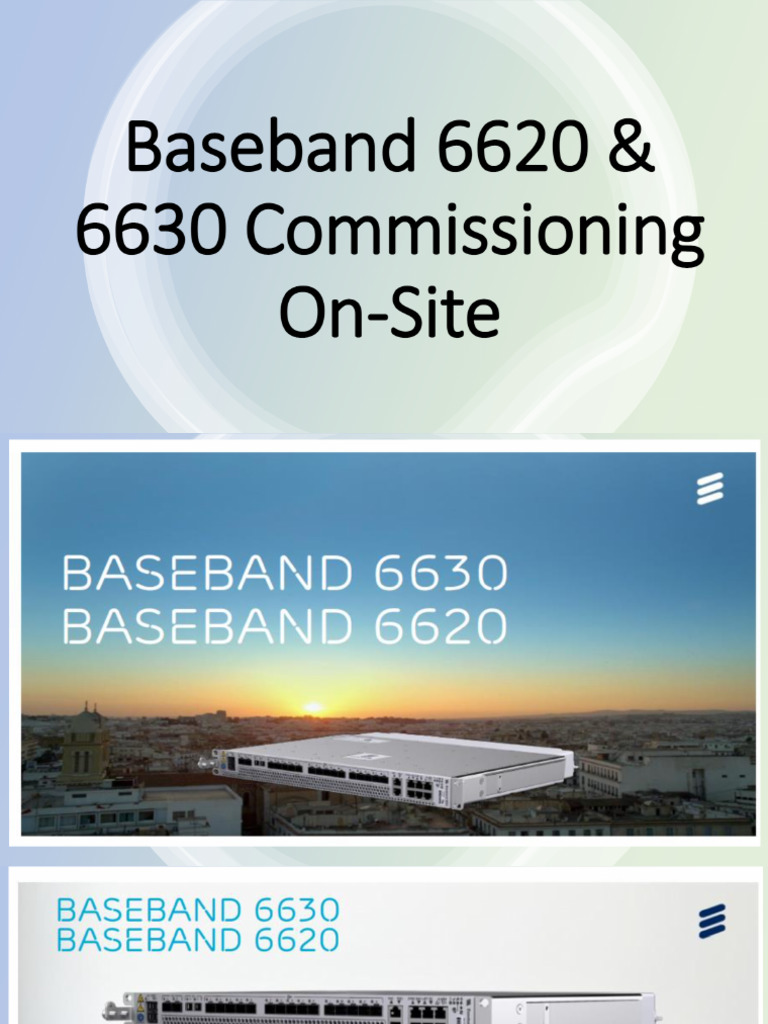 Master Baseband 6620 & 6630 Commissioning On Site | PDF