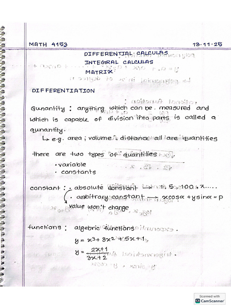 Math Function And Limit Lecture 1 Pdf