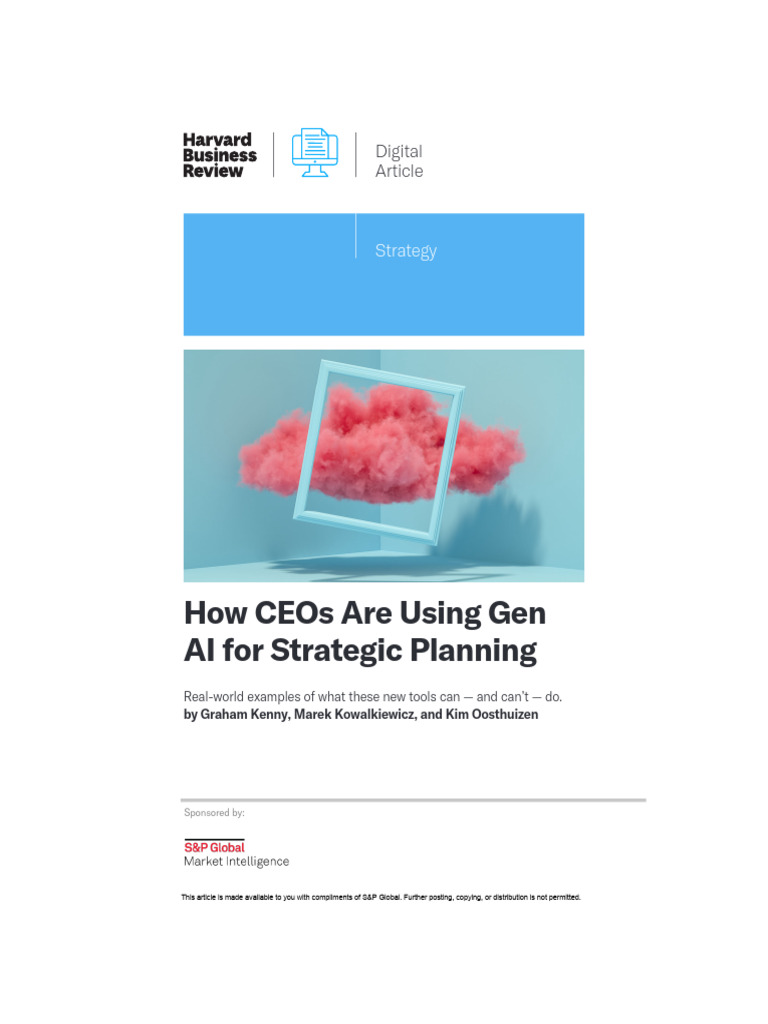 CEOs Leveraging Gen AI for Strategy | PDF
