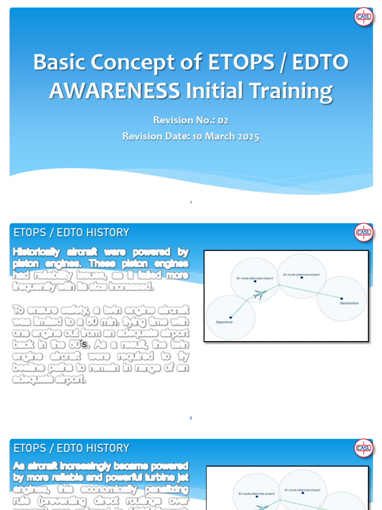 Basic Concept of ETOPS EDTO Awareness R2 | PDF | Aircraft | Transport