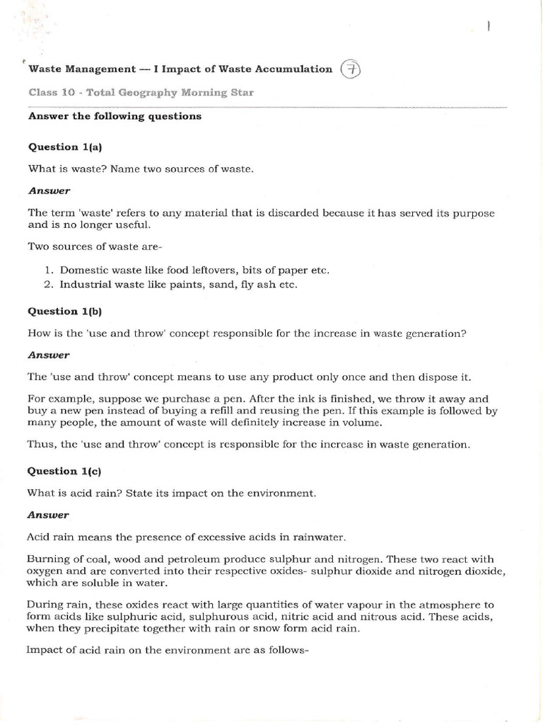 I Impact of Waste Accumulation | PDF