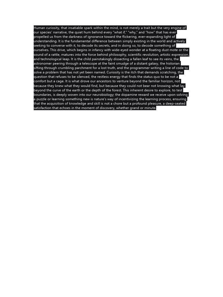 The Power of Human Curiosity | PDF