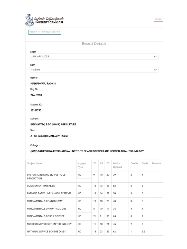 Assessment Sheet UOM-Results | PDF