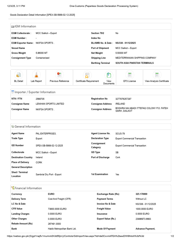 One-Customs (Paperless Goods Declaration Processing System) | PDF ...