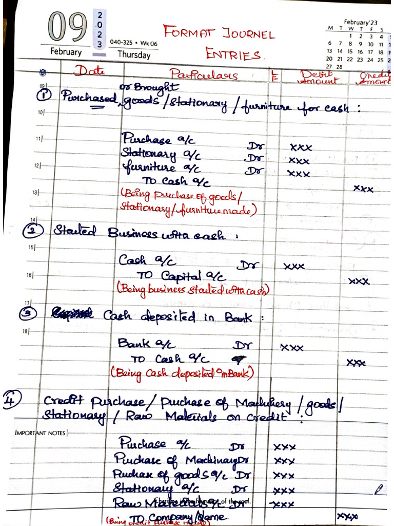 Model Journal Entries Business Accounting | PDF