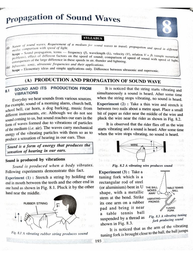 Propagation of Sound Waves (1) | PDF