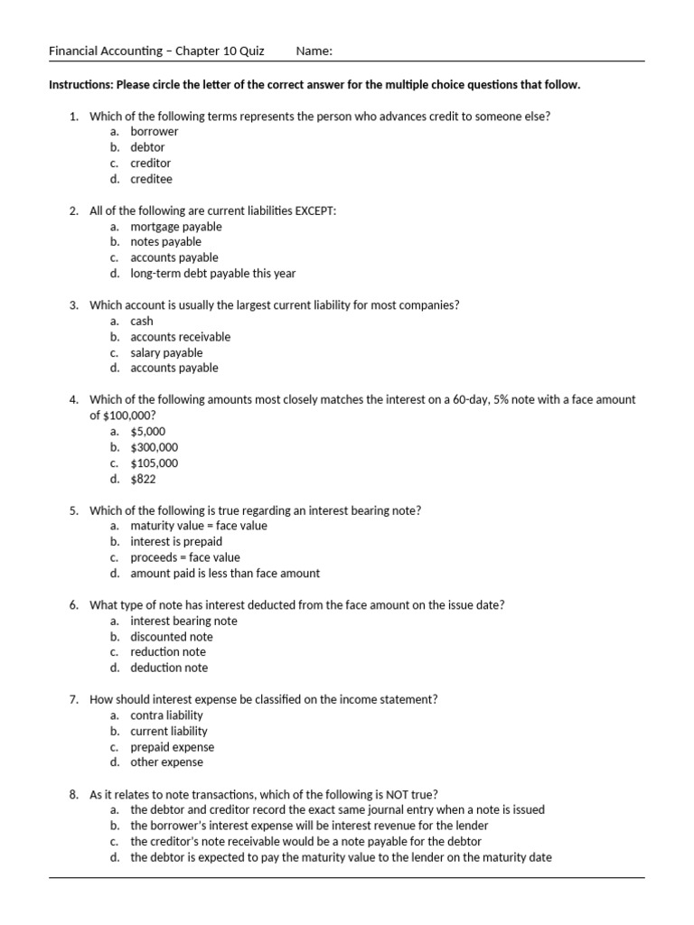 Financial Accounting Chapter 10 Quiz | PDF | Payroll Tax | Taxes