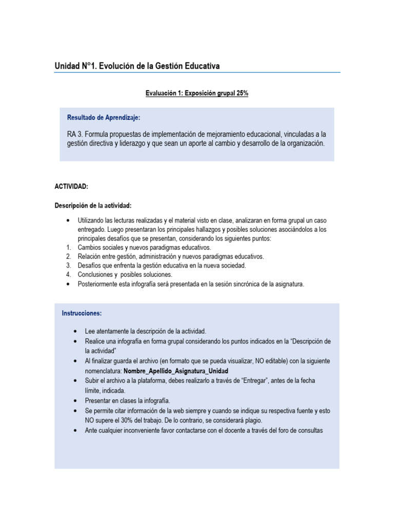 Trabajo Grupal - Unidad 1 - 25% | PDF