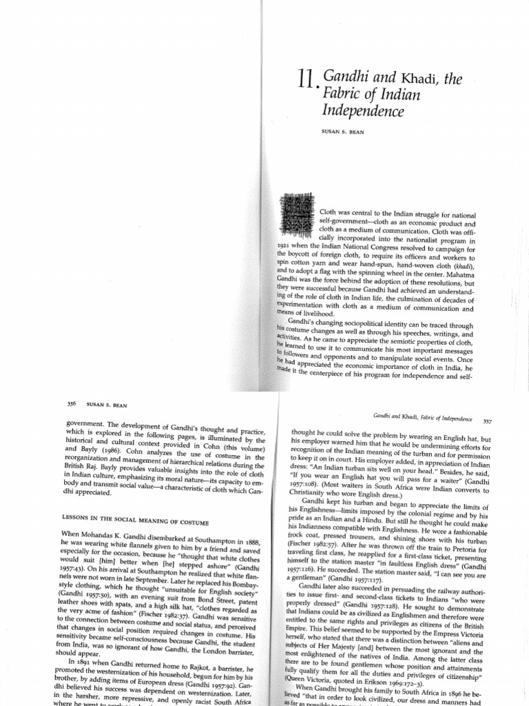 Gandhi - and - Khadi - The - Fabric - of - Indian - in | PDF